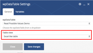 Inserting tables in pages in Excel-like view - wpDataTables - Tables ...