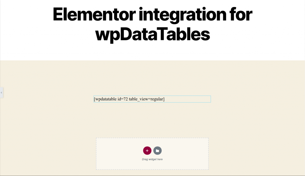 Elementor integration - wpDataTables - Tables and Charts WordPress Plugin