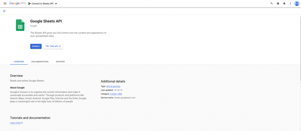 How to connect Wordpress tables with Google Sheets API?