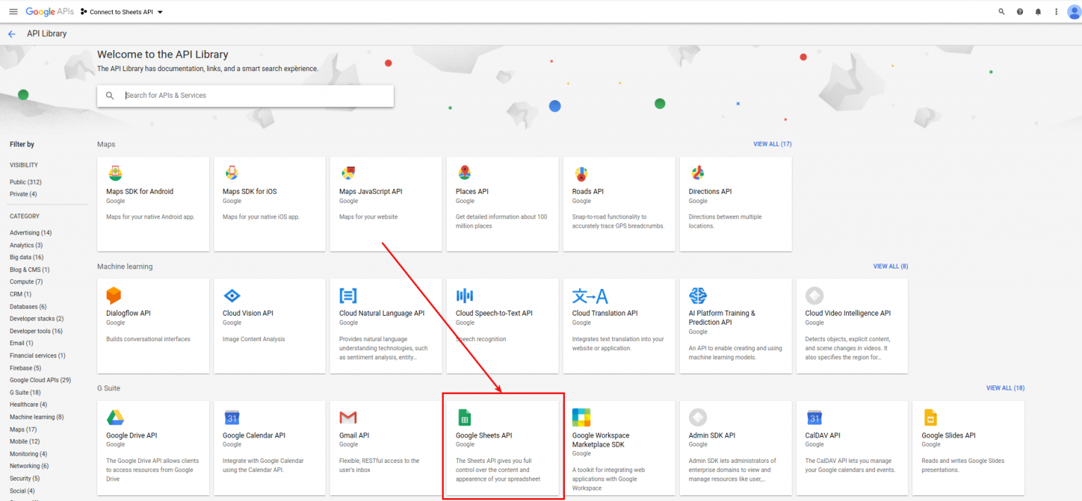 How to connect Wordpress tables with Google Sheets API?
