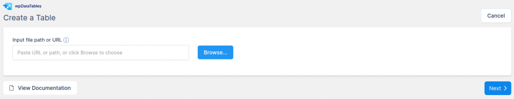 Creating A Table In Wordpress Using The Wizard Wpdatatables Tables And Charts Wordpress Plugin