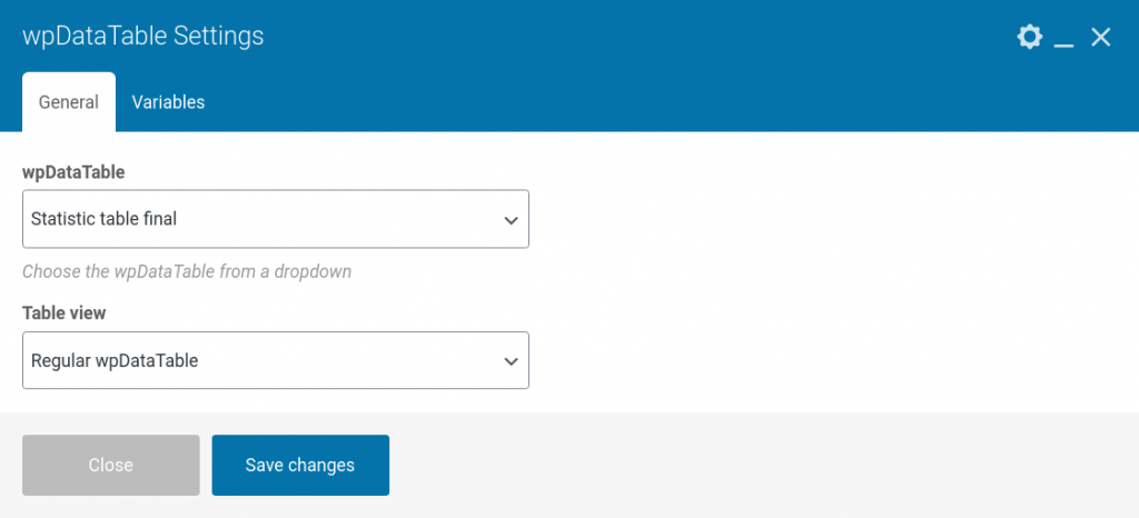 WPBakery Page Builder Integration - wpDataTables Tables and Charts Plugin