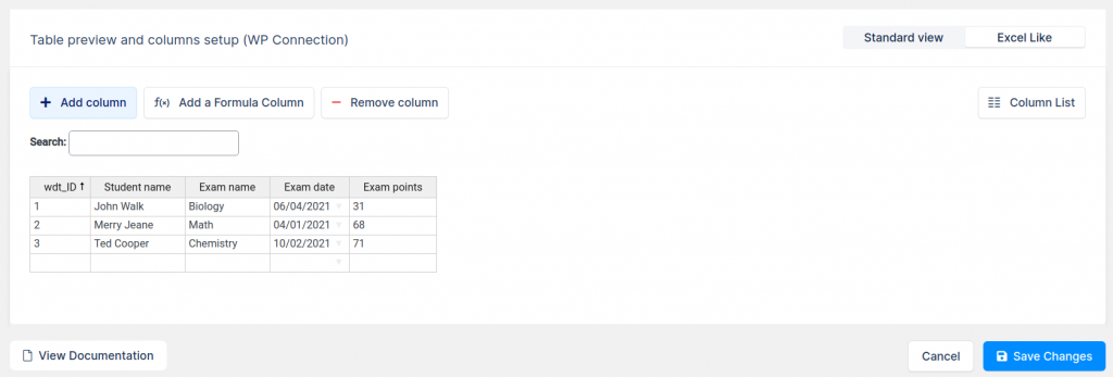 Excel Like Editor In Wordpress Wpdatatables Tables And Charts Plugin 6223