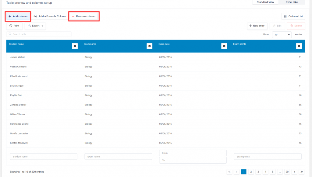 Back-end editor - wpDataTables - Tables and Charts WordPress Plugin