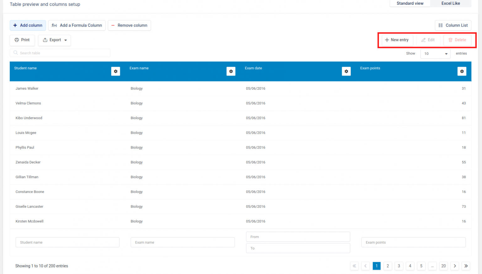 Back-end editor - wpDataTables - Tables and Charts WordPress Plugin