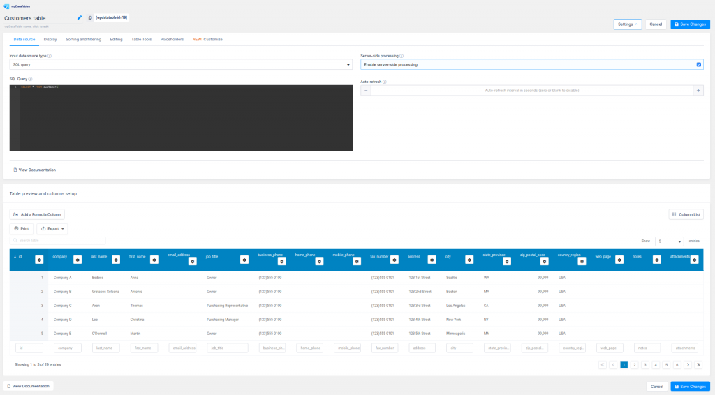 Configuring table relations (foreign key) - wpDataTables