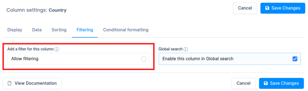 Advanced Filtering Wpdatatables Tables And Charts Wordpress Plugin