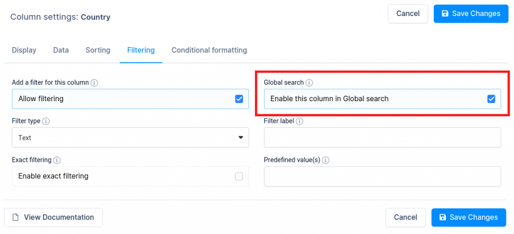 Advanced Filtering Wpdatatables Tables And Charts Wordpress Plugin