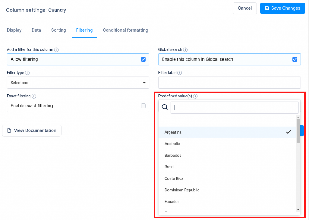 Advanced Filtering Wpdatatables Tables And Charts Wordpress Plugin