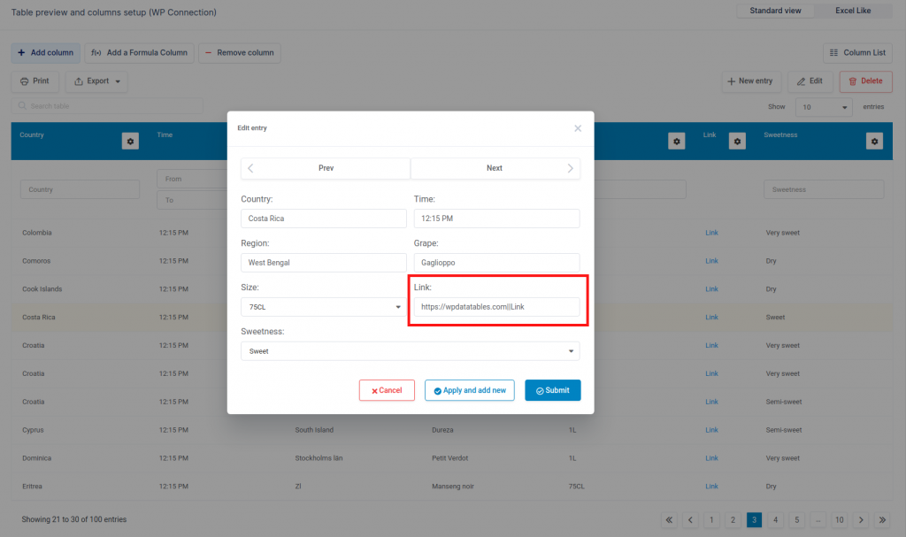 Editor input types in wpDataTables - wpDataTables Tables and Charts Plugin