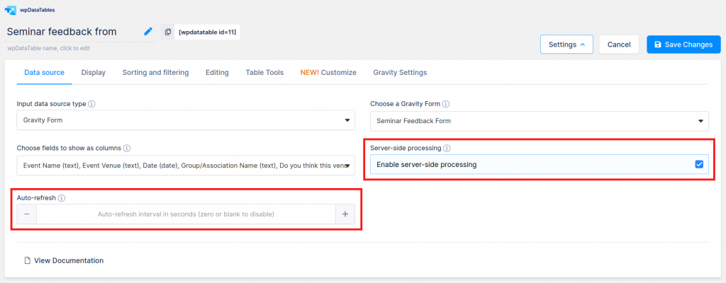 Gravity Forms Integration Wpdatatables Tables And Charts Plugin