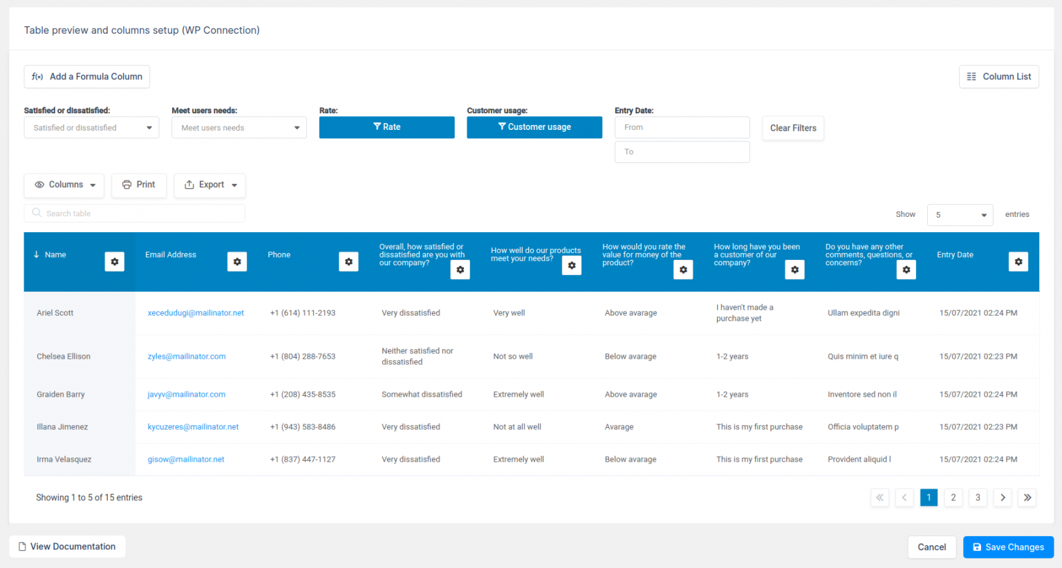 How to create a survey table with wpDataTables and Forminator