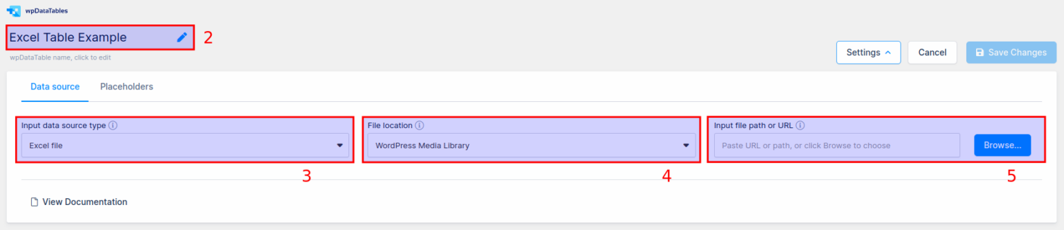 Creating wpDataTables from Excel - wpDataTables