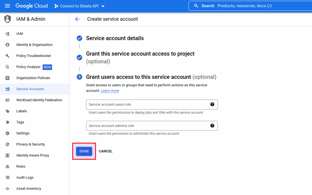How to connect Wordpress tables with Google Sheets API?