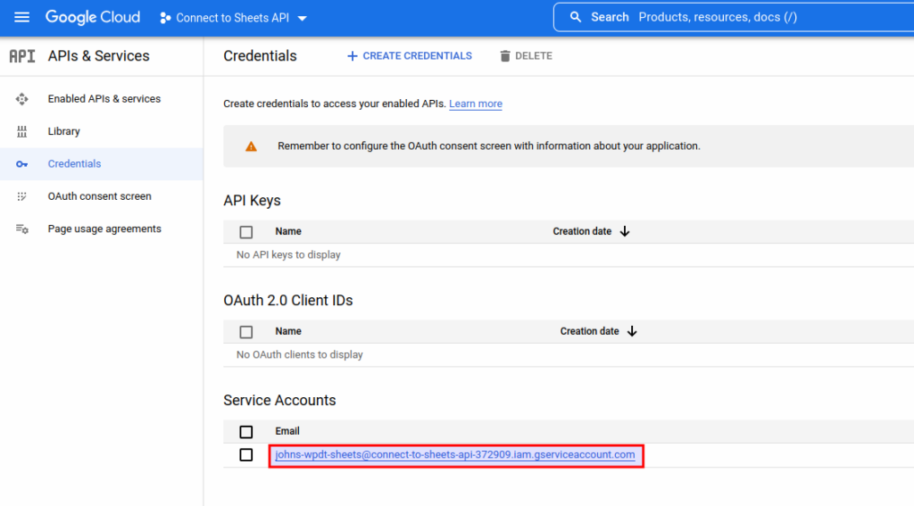 How to connect Wordpress tables with Google Sheets API?