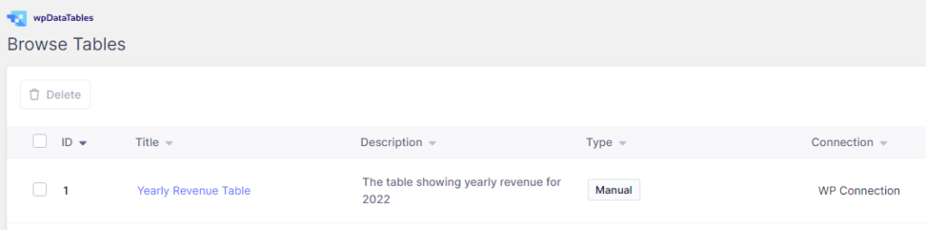 Creating A Table In Wordpress Using The Wizard Wpdatatables Tables And Charts Wordpress Plugin