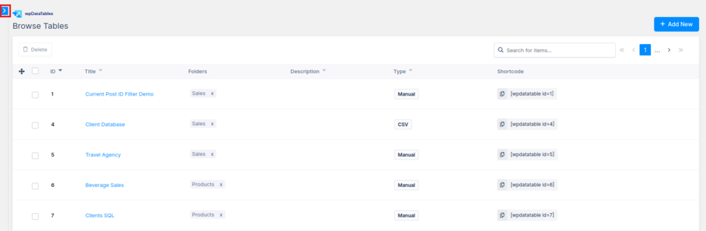 Folders Categories For Wordpress Tables And Charts Wpdatatables Tables And Charts