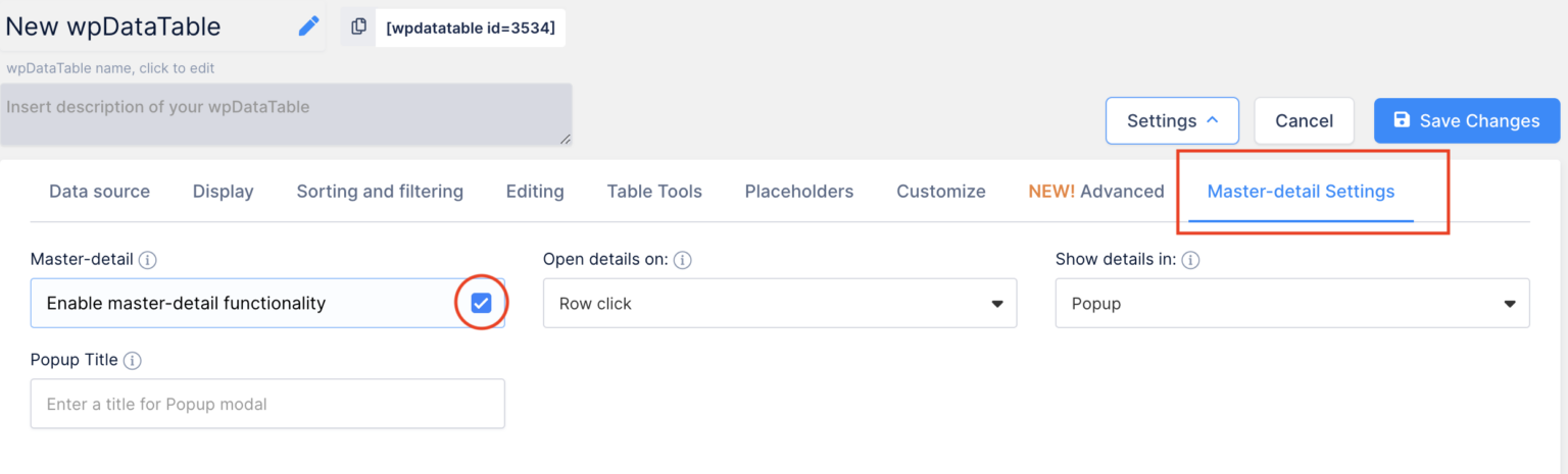 Master-detail Tables for wpDataTables - Tables and Charts Plugin